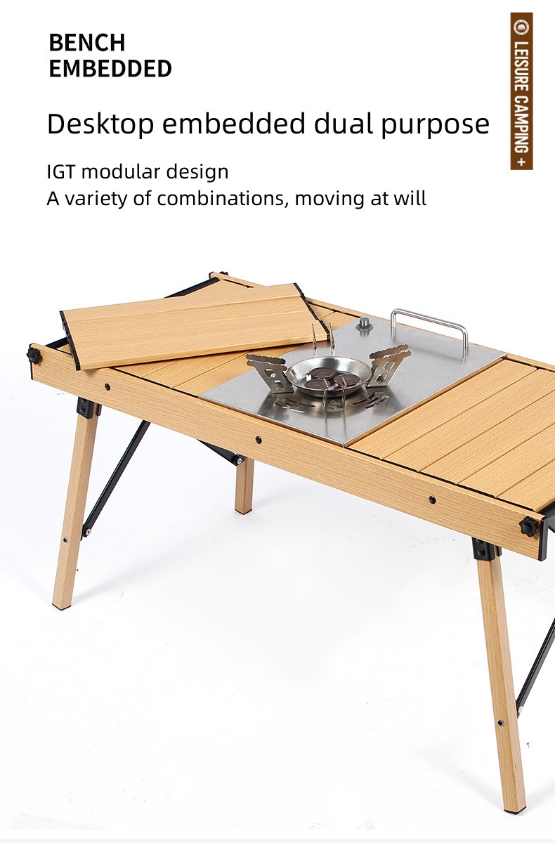 Aluminum Detachable Camping Picnic IGT Table - KASSICO
